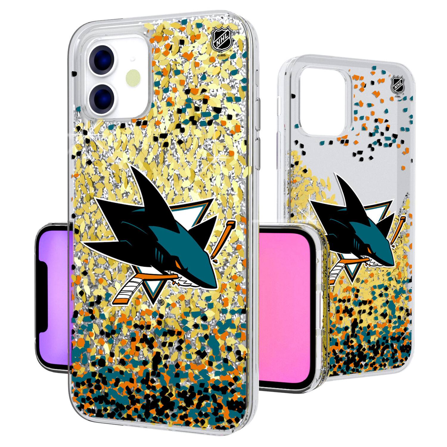 Keyscaper NHL San Jose Sharks iPhone Confetti Glitter Case 12 Pro Max ...