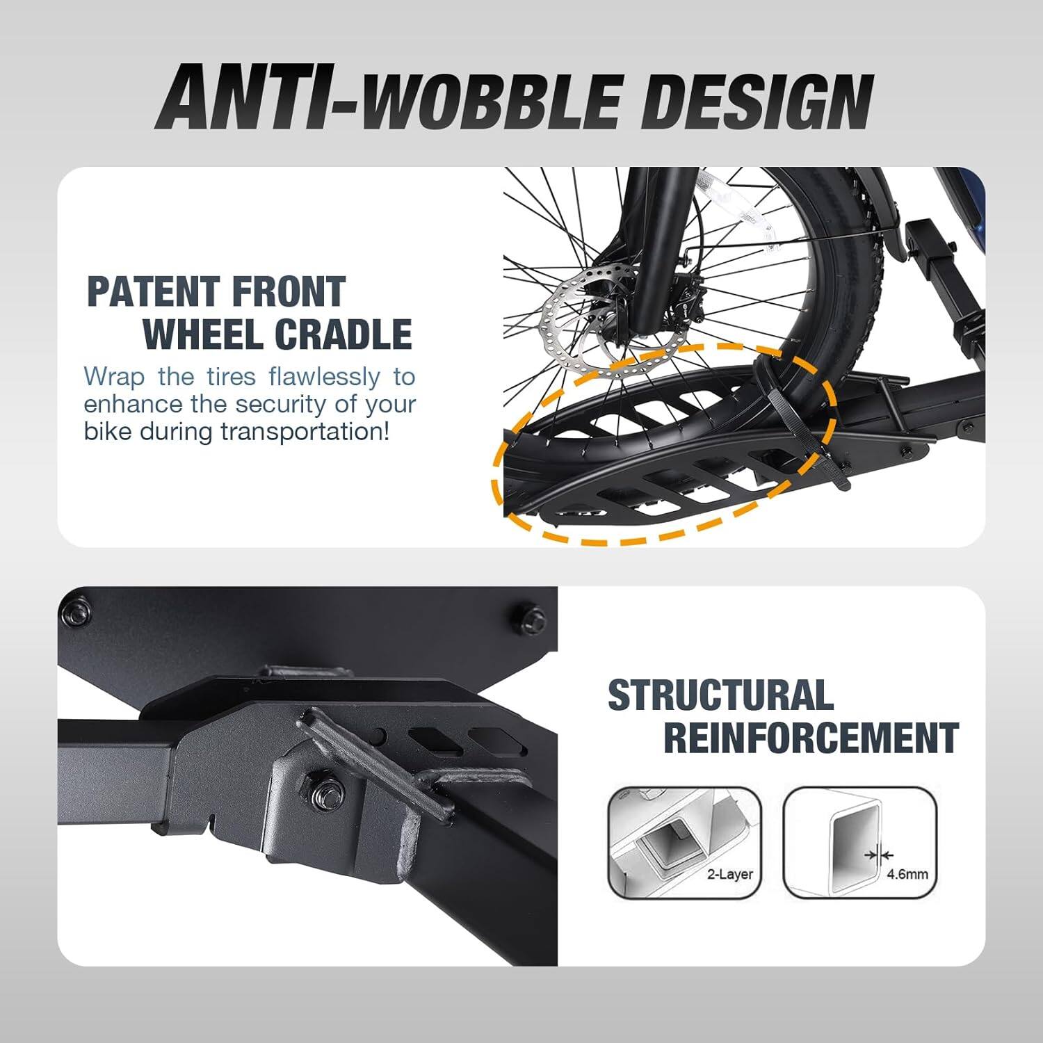 Young Electric 1-Bike Rack Sole R Hitch-Mount Platform E-Bike Rack with ...