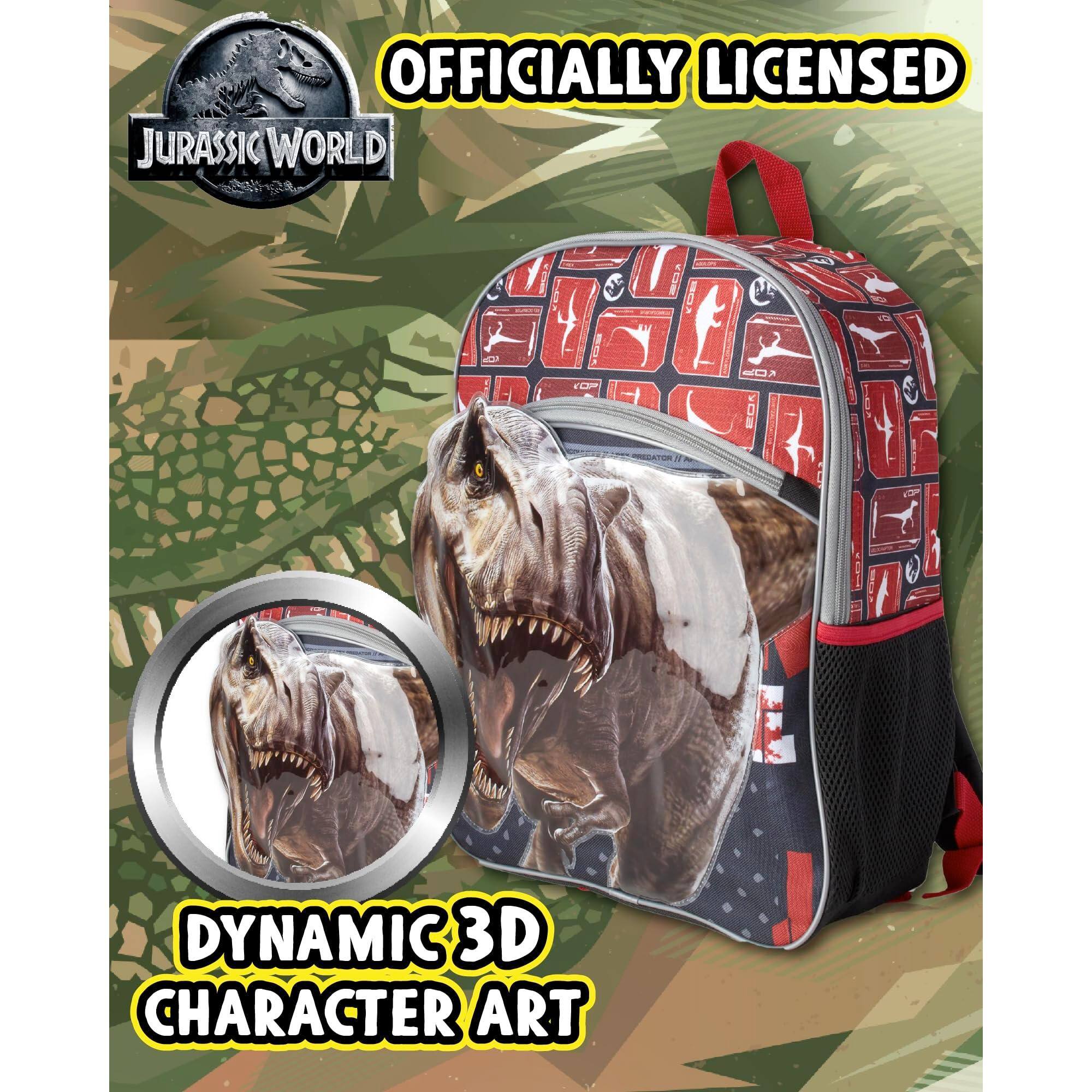 Cozy Serene Jurassic Park And Backpack 16" 3d Dinosaur Elementary ...
