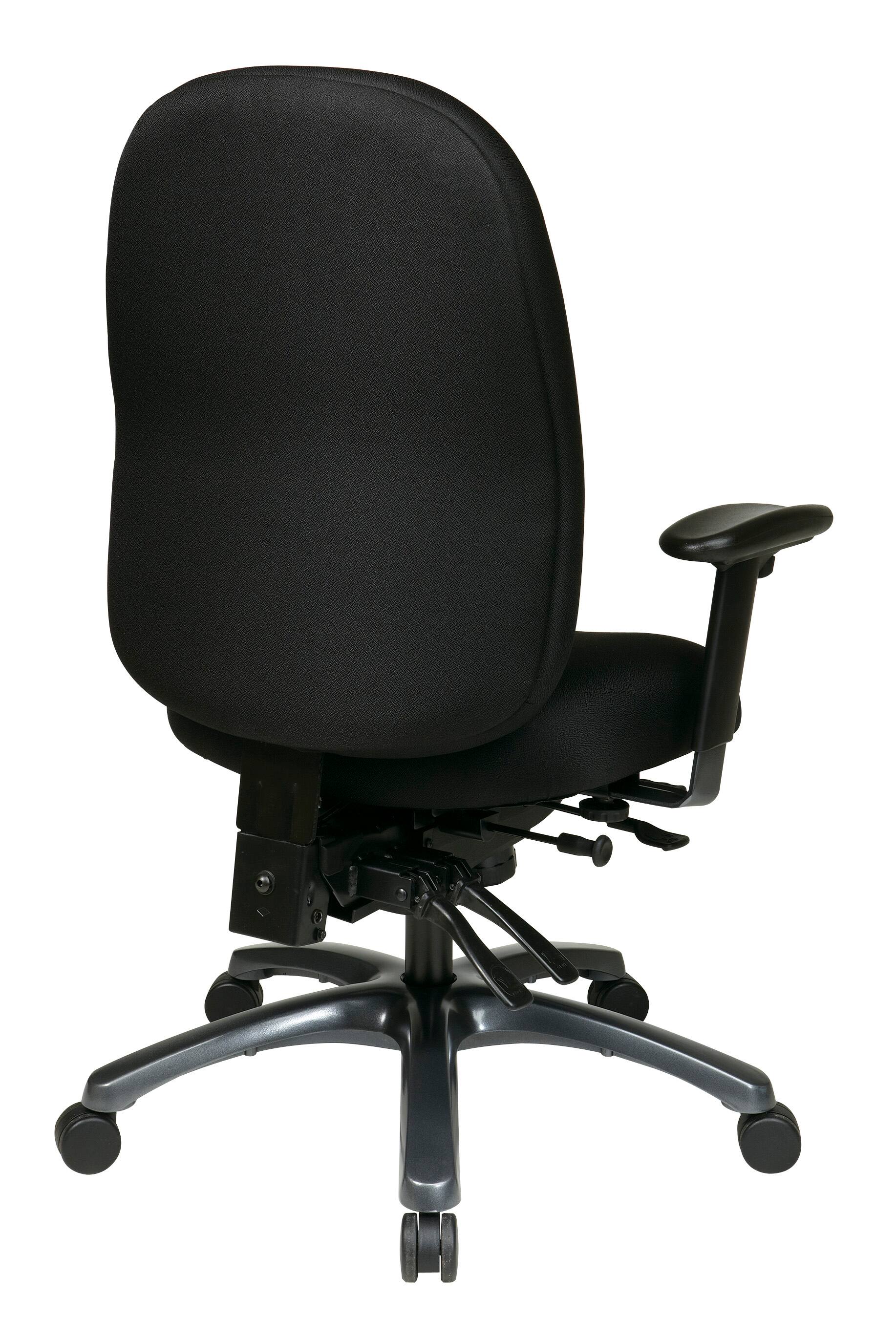 Office Star Products Multi Function High Back Chair with Seat Slider ...