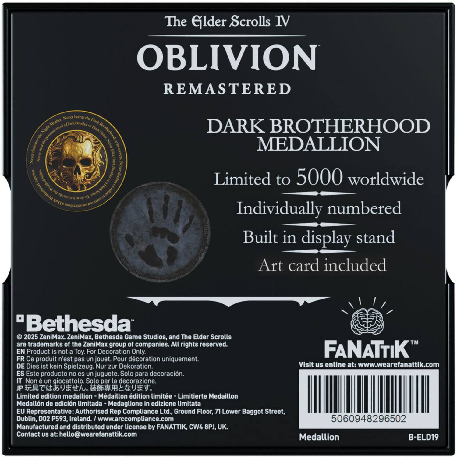 PopMarket The Elder Scrolls IV: Oblivion Limited Edition Medallion Dark ...