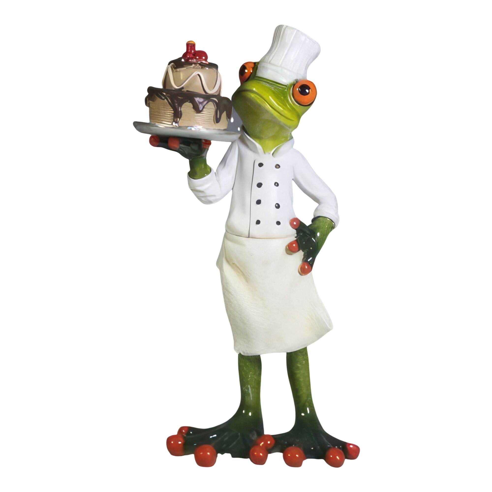 FC Design 7.5"H Frog Baker with Cake Figurine Statue Office Desk ...