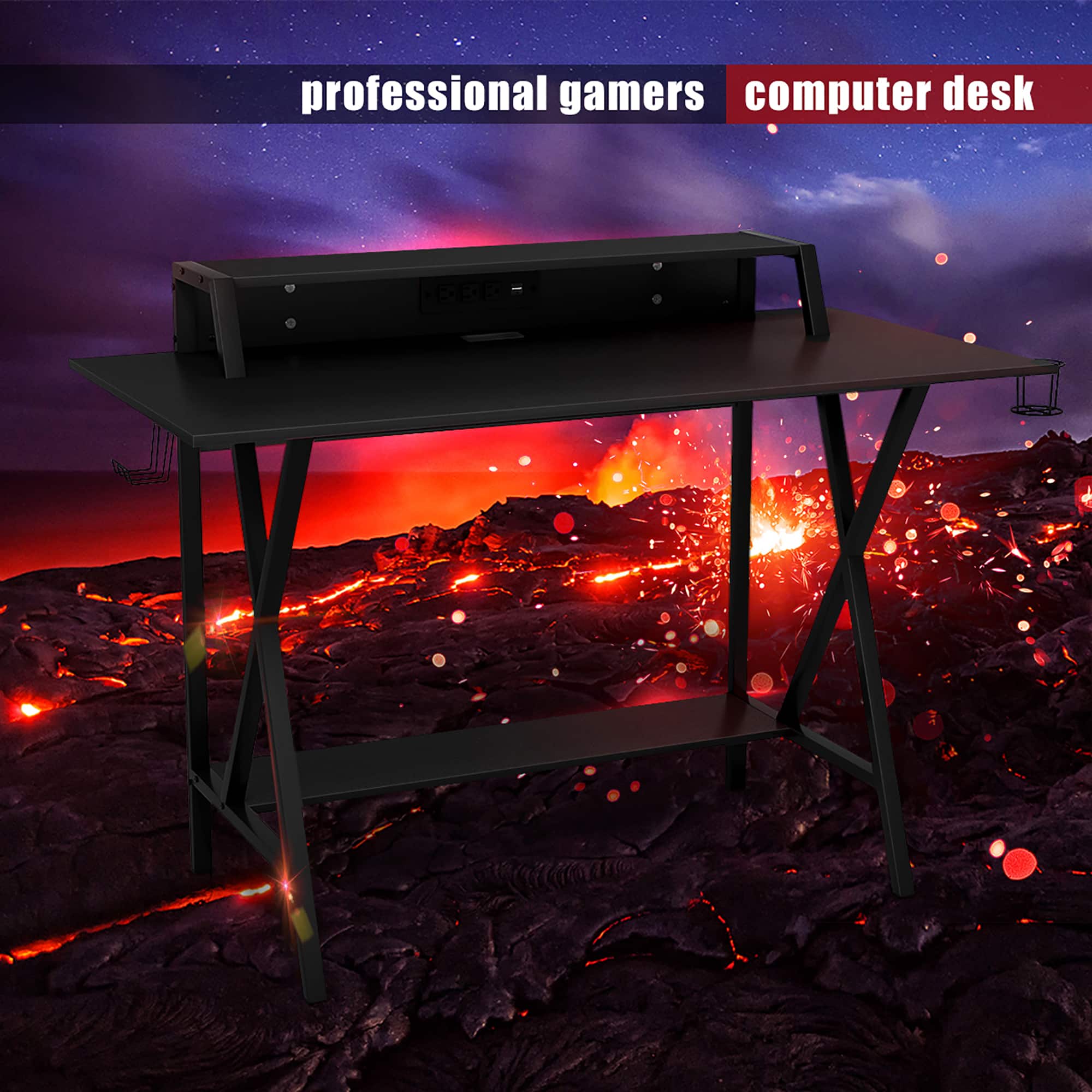 Questions and Answers: Costway All-In-One Professional Gaming Desk with ...