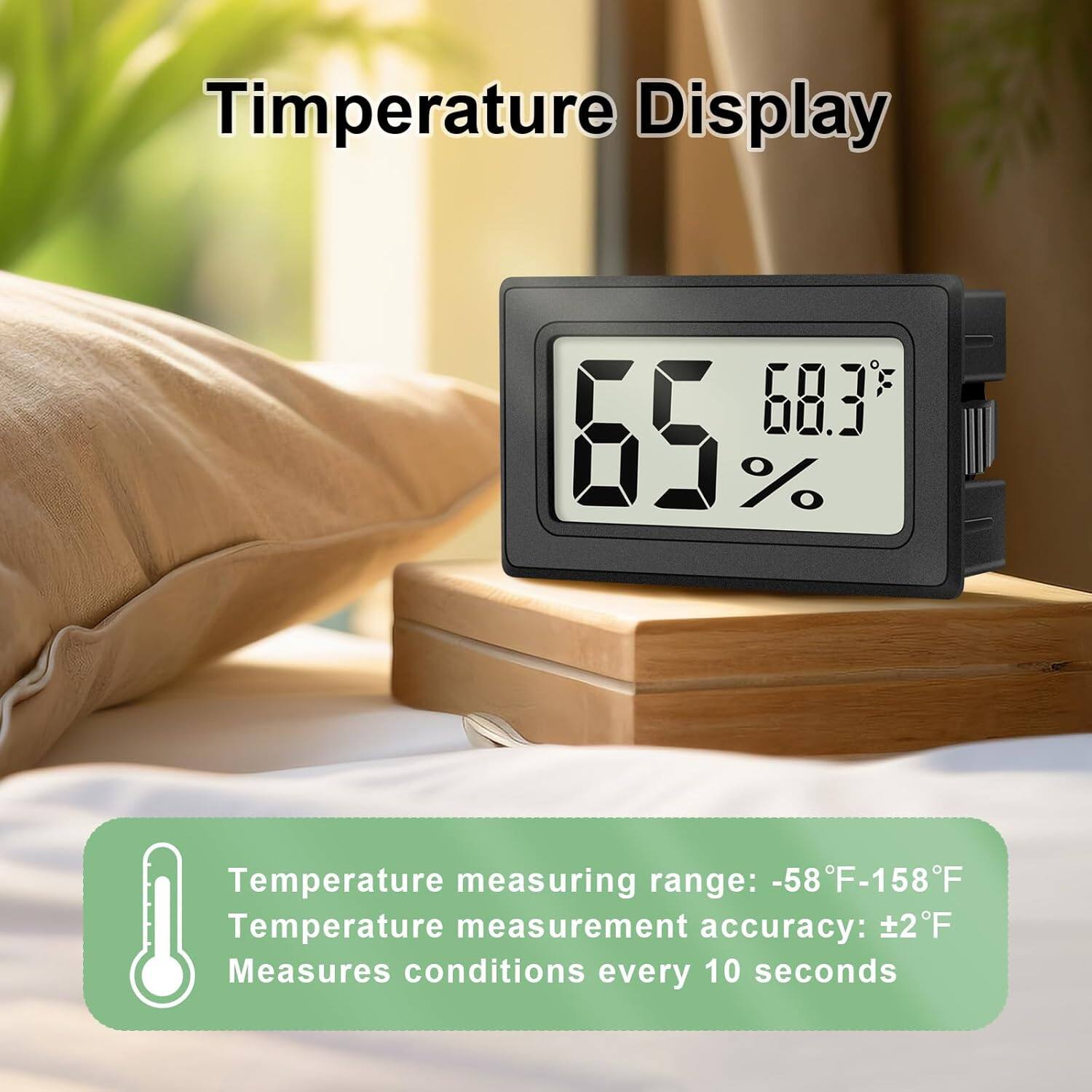Auledio 1 Pcs mini temperature and humidity meter, suitable for reptile ...