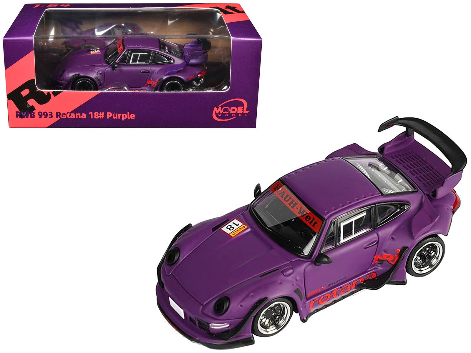 RWB 993 Rotana #18 with Graphics 1/64 Diecast Model Car by Model Model ...