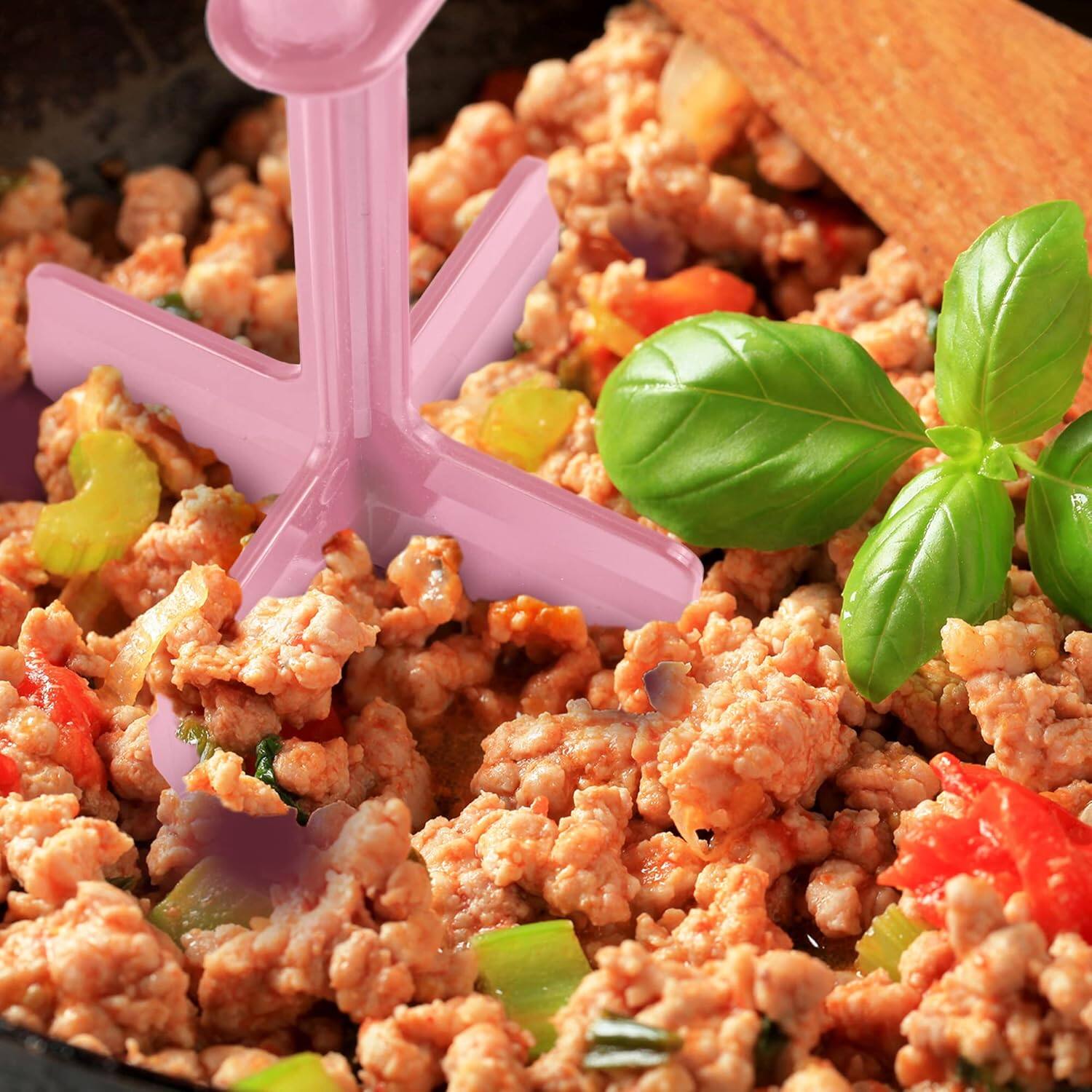 Zulay Kitchen Ground Beef Chopper Tool Hamburger Smasher Tool Meat ...