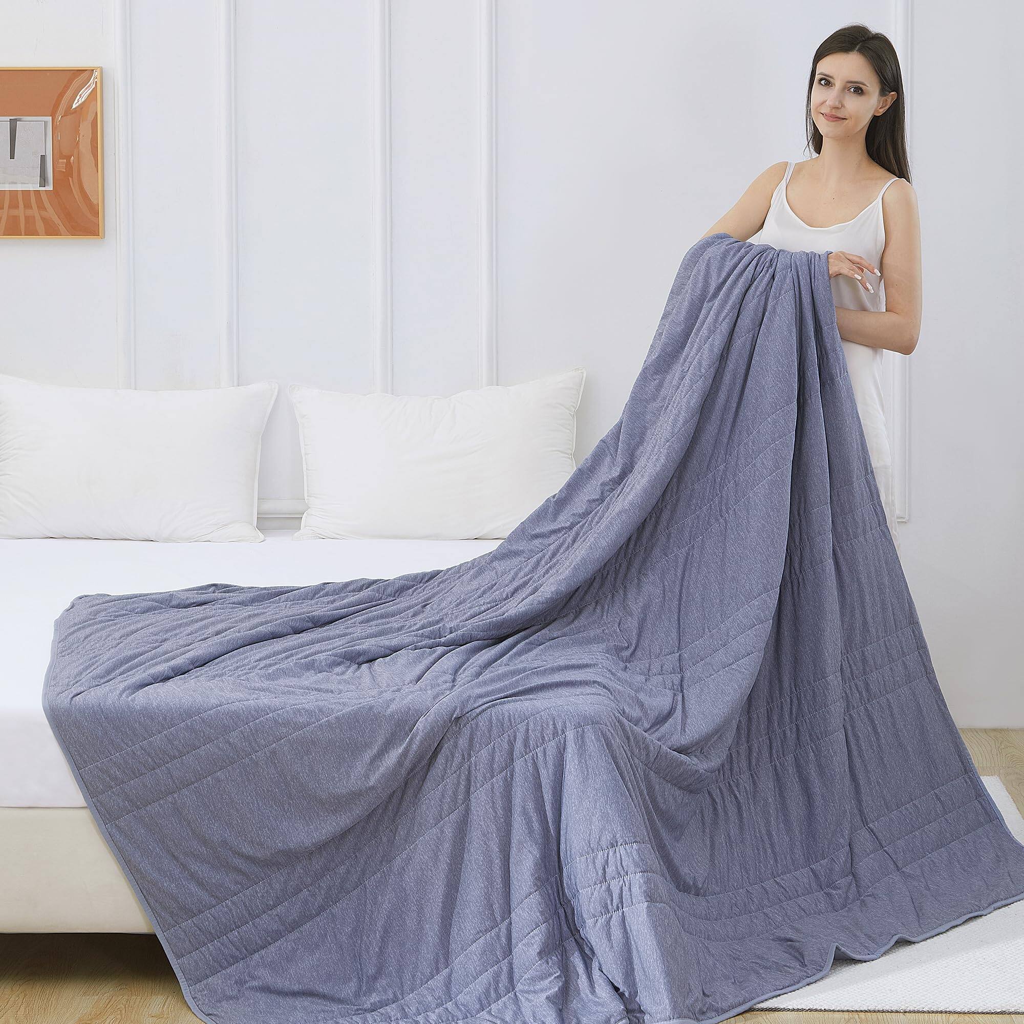 Pacoar Cade Summer Ice Blanket Lightweight Breathable Sheets For Night ...