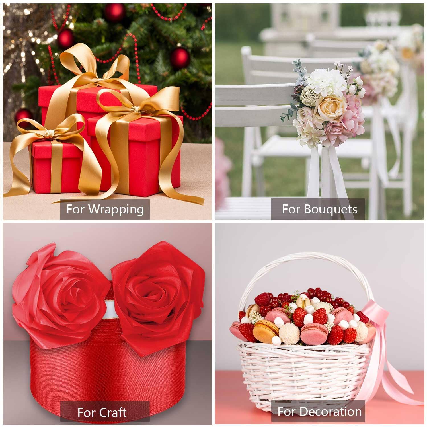 Paradigms Interiors Ribbon For Gift Wrapping Satin Fabric Crafts ...