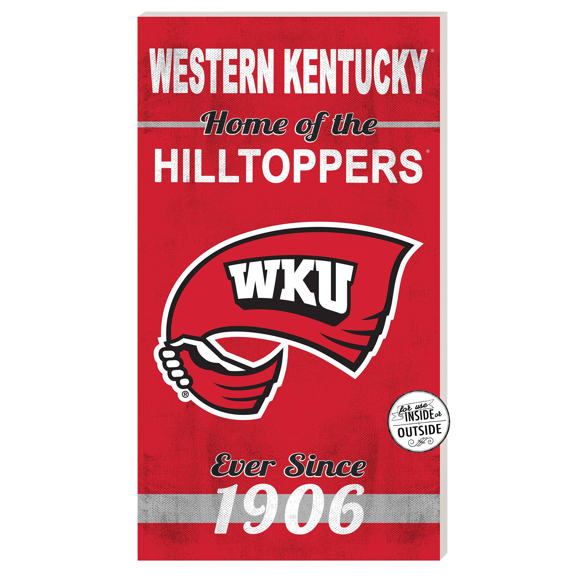 Jardine Western Kentucky Hilltoppers 11'' x 20'' Home Of The Sign Red ...