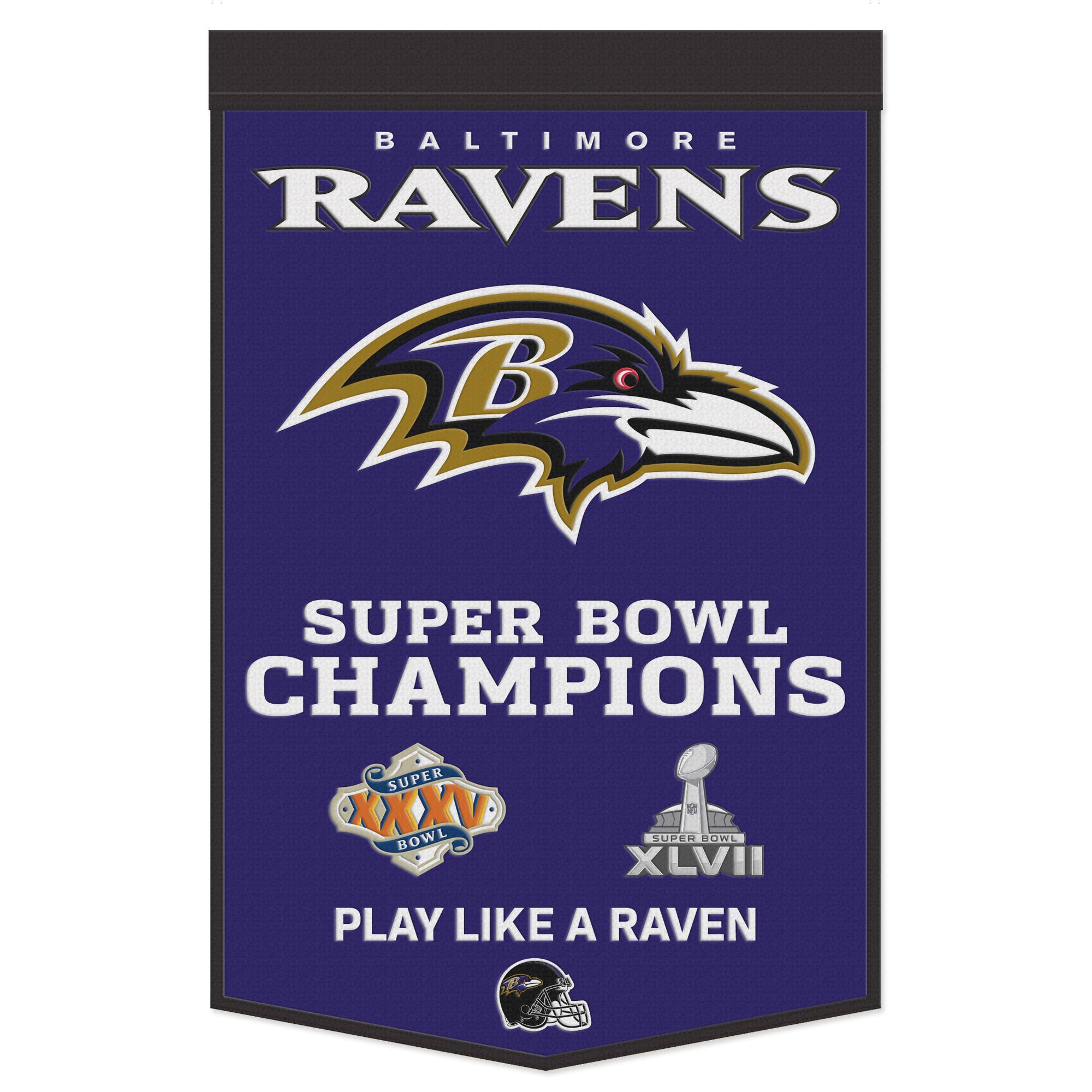 WinCraft Baltimore Ravens 24" x 38" Championship Banner Multicolor ...