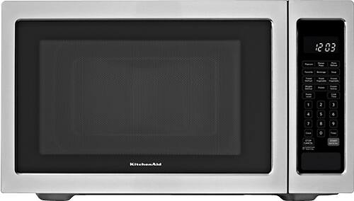 KitchenAid 1.6 Cu. Ft. Full Size Microwave Black/Stainless KCMS1655BSS ...