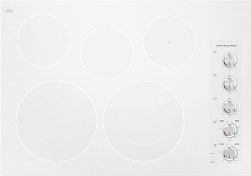 Best Buy: KitchenAid 30" Built-In Electric Cooktop Premium White KECC605BPW