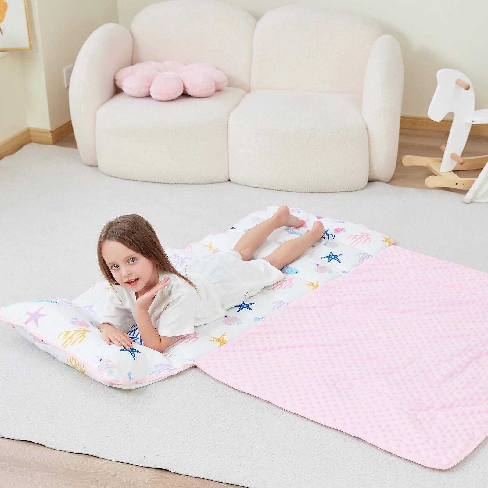 Skar Audio Nap Mat With Pillow And Blanket Rolled Napping Mats Slumber ...