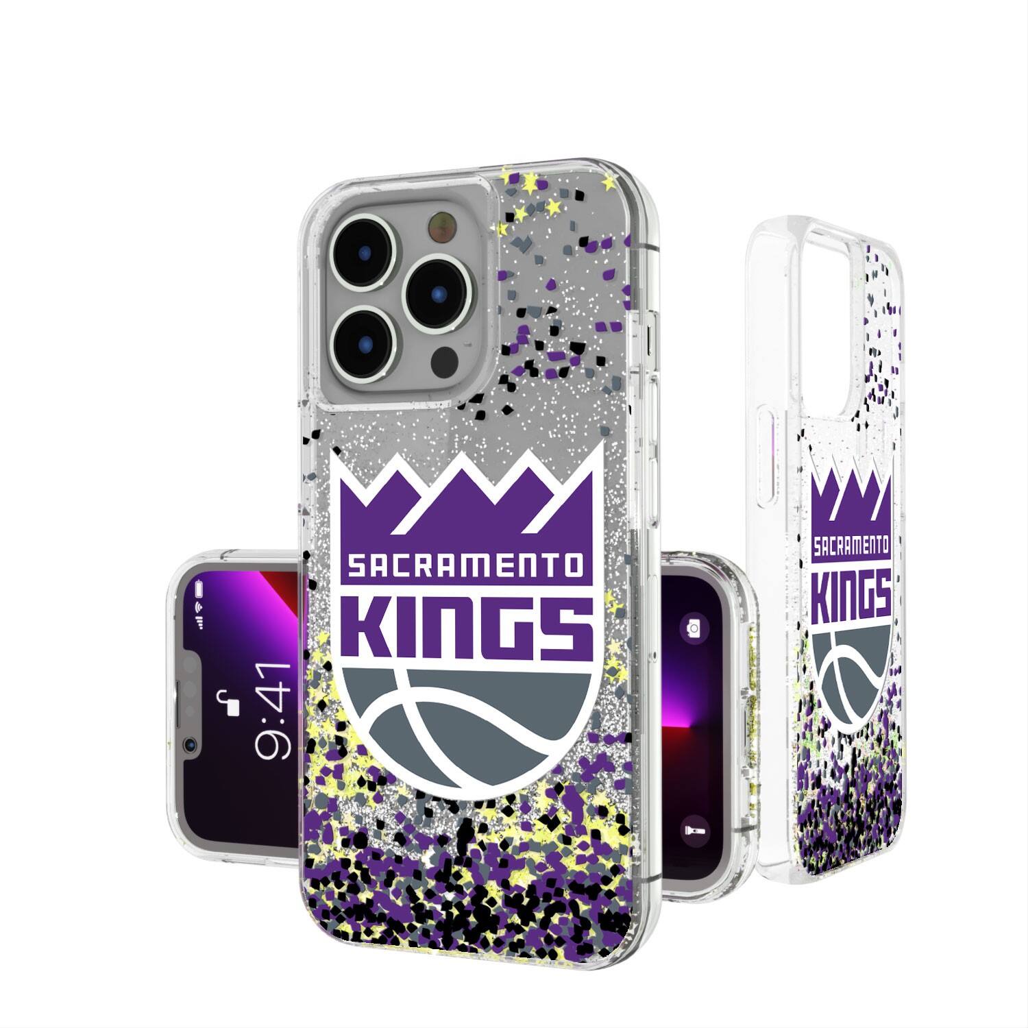 Keyscaper NBA Sacramento Kings iPhone Glitter Case with Confetti Design ...