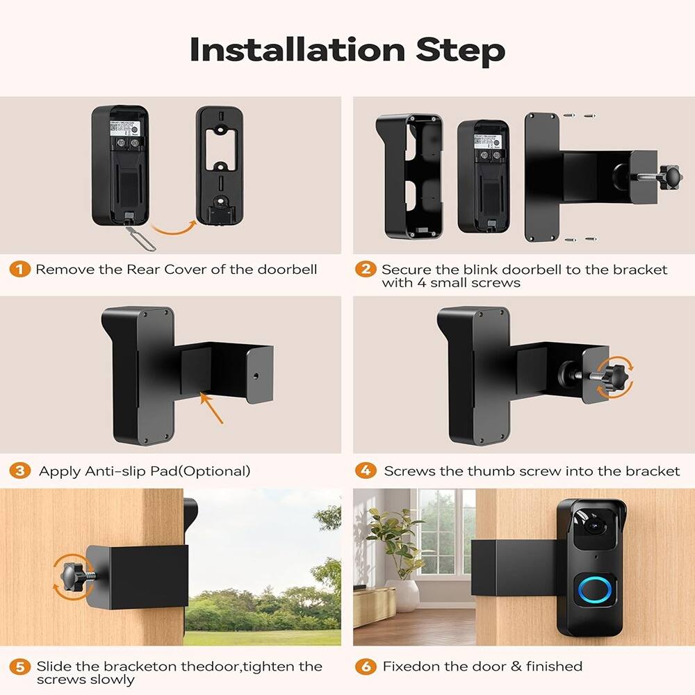 Schertz Blink 1st Gen Doorbell Mount – Anti Theft, No Drill, Rain Cover ...