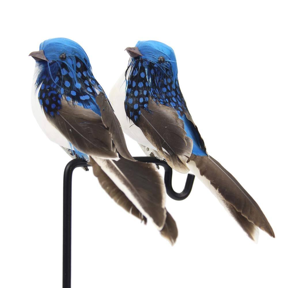 Paradigms Interiors Artificial Feathered Birds Clip On Sparrow Bird ...