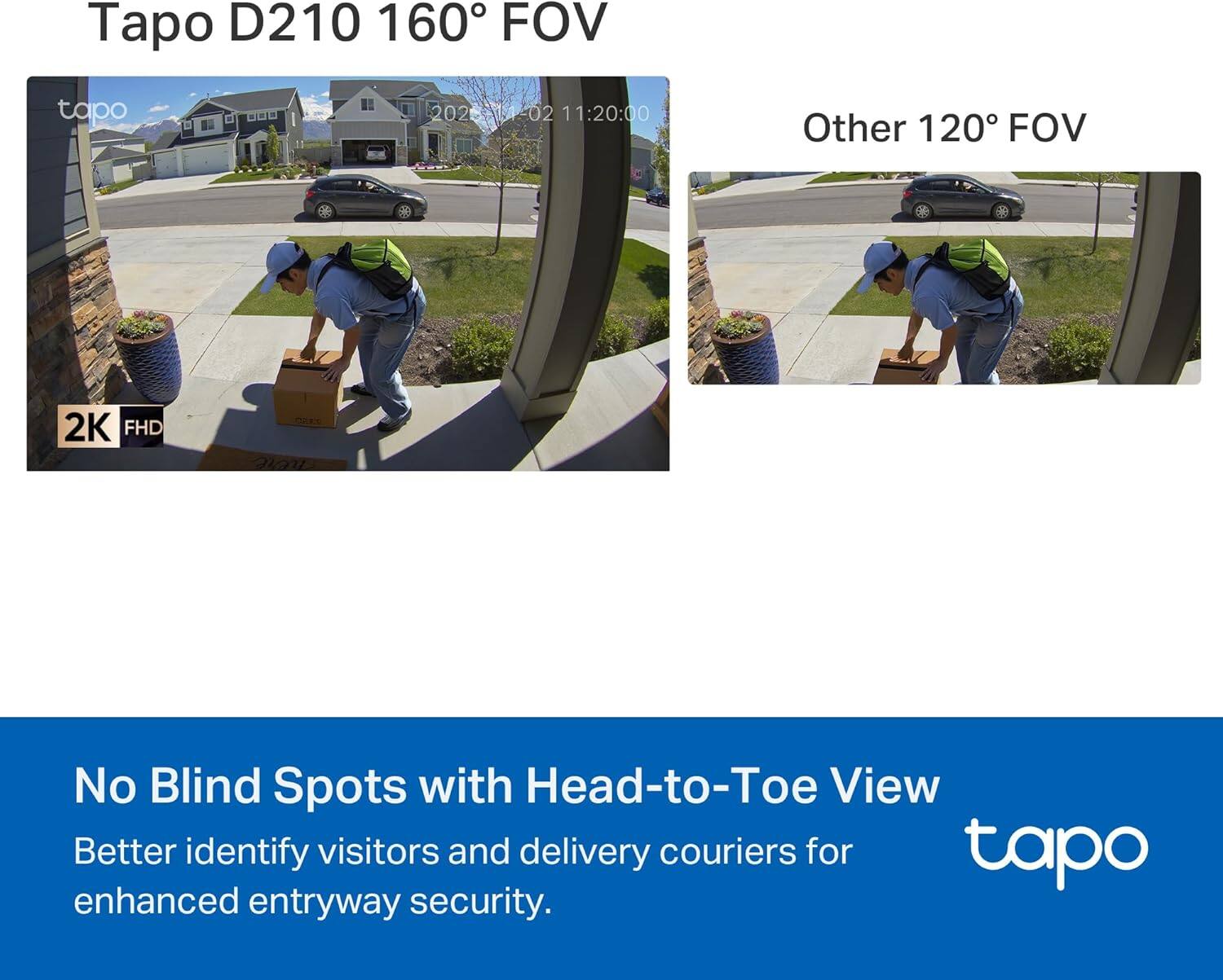 Schertz TP Link Smart Video Doorbell D210 – Wireless, 2K resolution ...