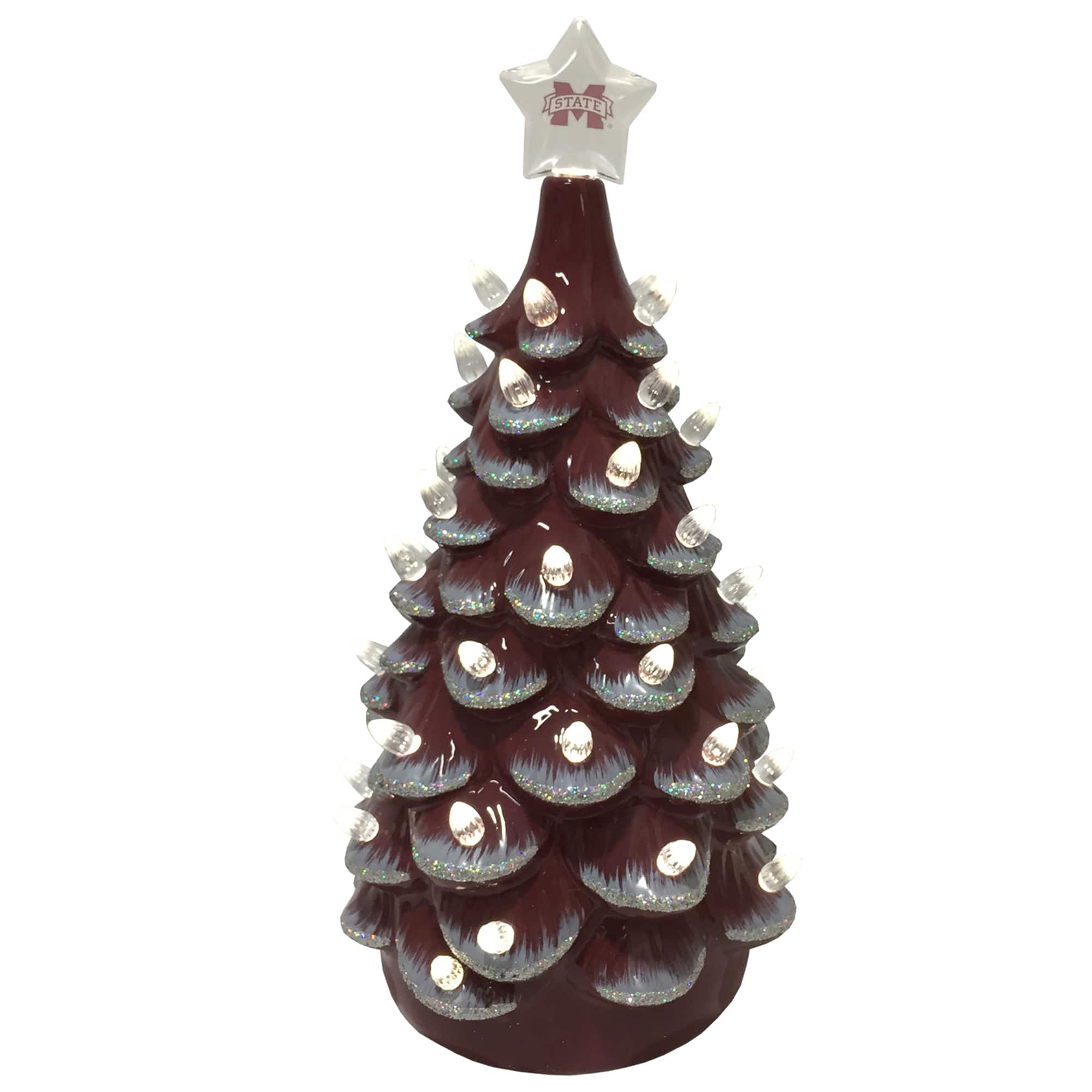 Santa's Workshop - Mississippi State Bulldogs 14'' Ceramic Tree ...