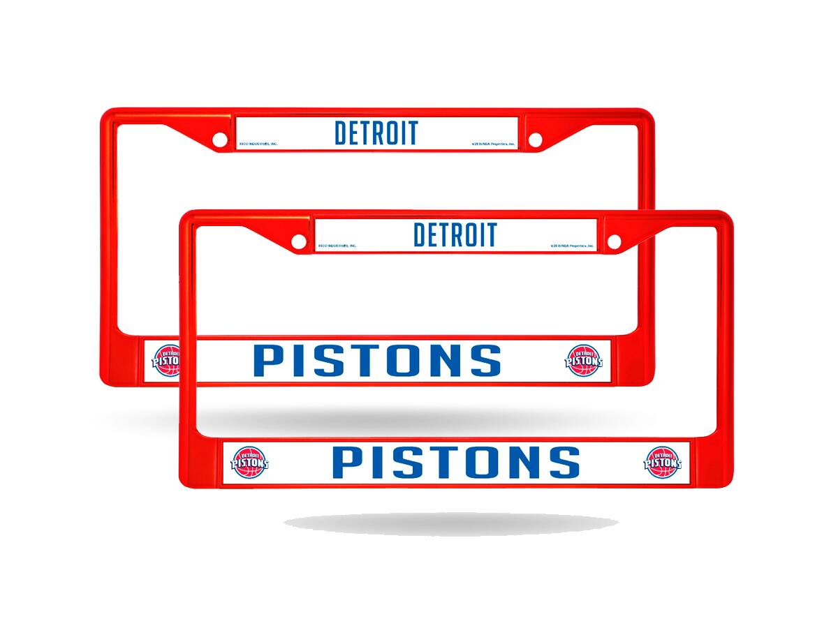 Rico Industries Detroit Pistons NBA Chrome Metal License Plate Frame ...