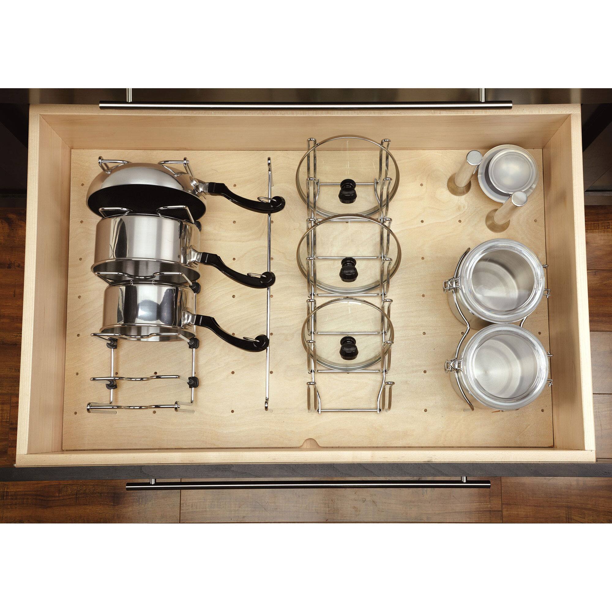 Rev A Shelf 39x21" Trimmable Pegboard Drawer Organizer with 16 Pegs ...