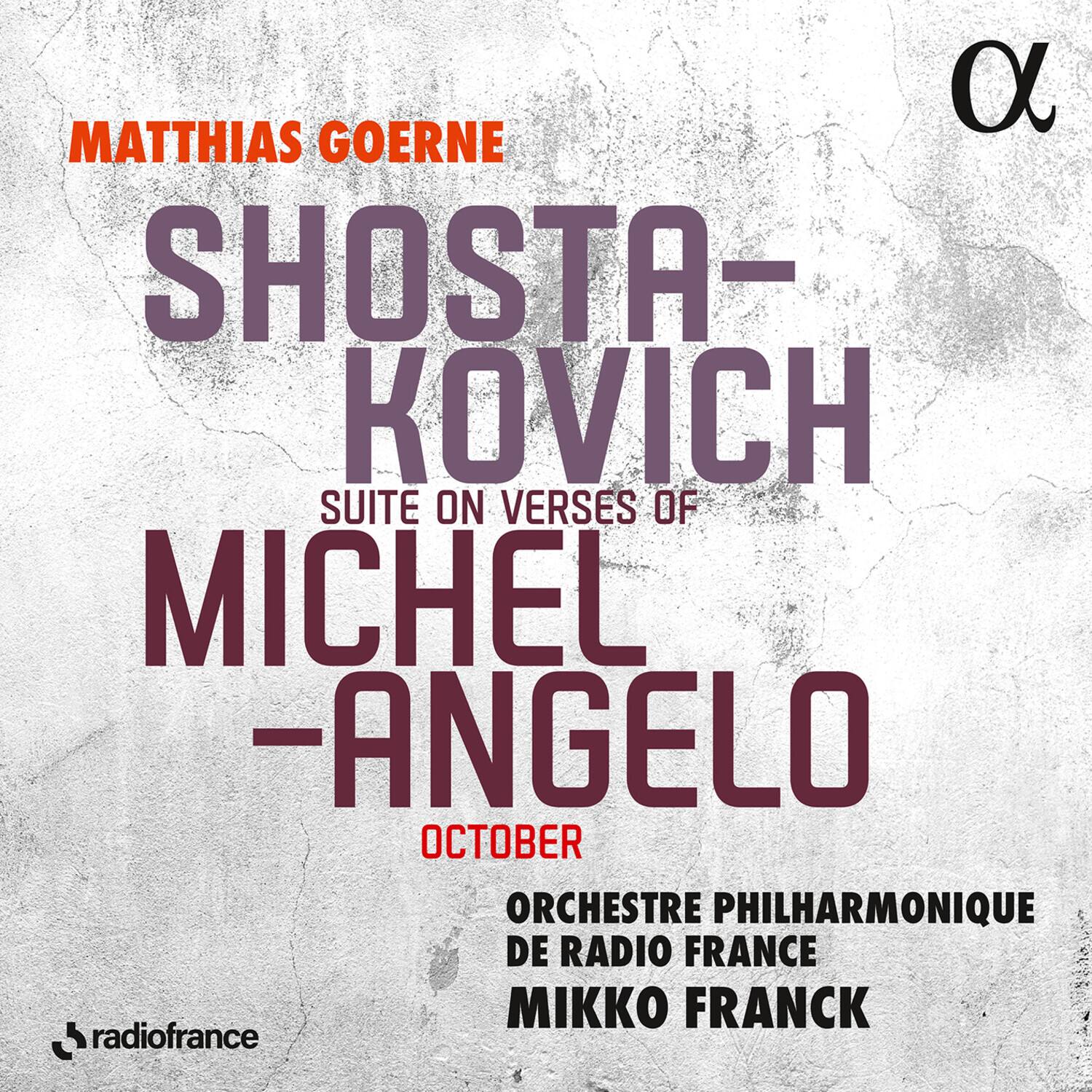 Matthias Goerne Shostakovich: Suite on Verses of Michelangelo; October ...