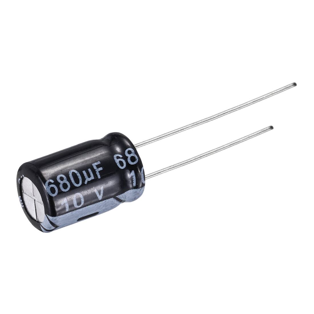 Unique Bargains 680uF 10V 8x12mm Electrolytic Capacitor, Radial Leads ...