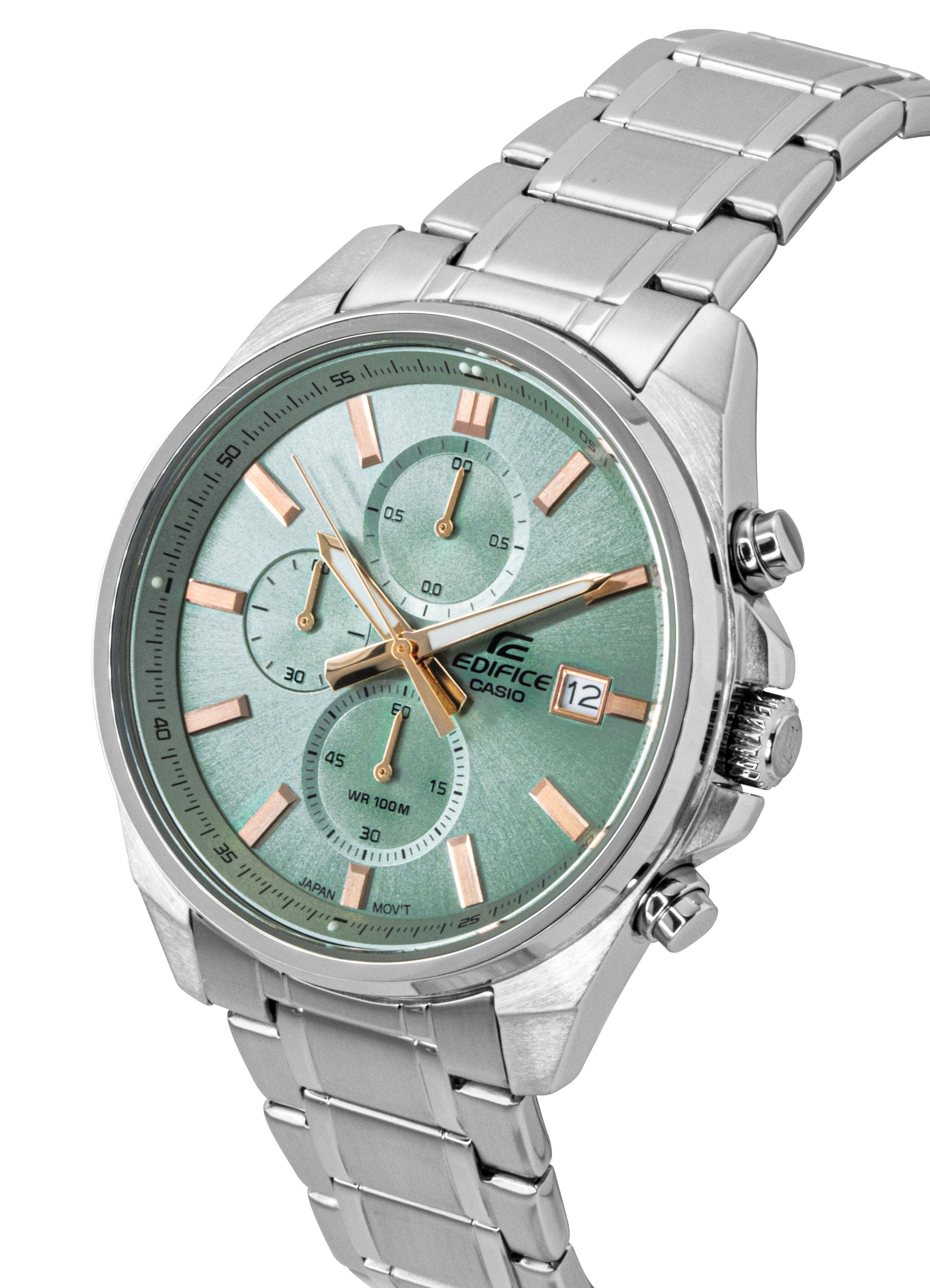 Casio Edifice Analog Standard Chronograph Stainless Steel Green Dial ...