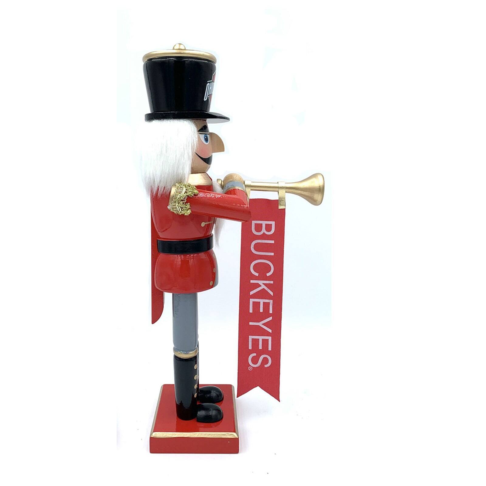 Santa's Workshop Ohio State Buckeyes 14" Bugler Nutcracker Red ...