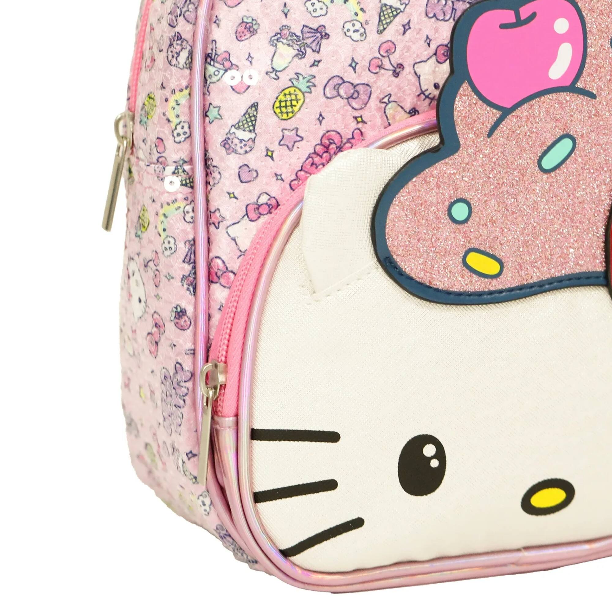 UPD Sanrio Hello Kitty Sequined Cupcake Mini Backpack 9" Pink with ...