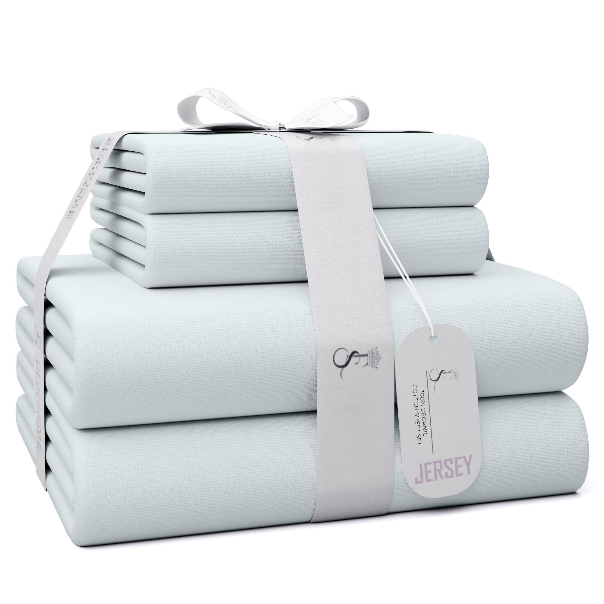 Dapper Styles Jersey Knit Sheet Set Super Soft Light Sheets All Season ...