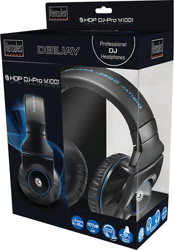 Best Buy: Hercules Over-the-Ear DJ Headphones Black 4780581