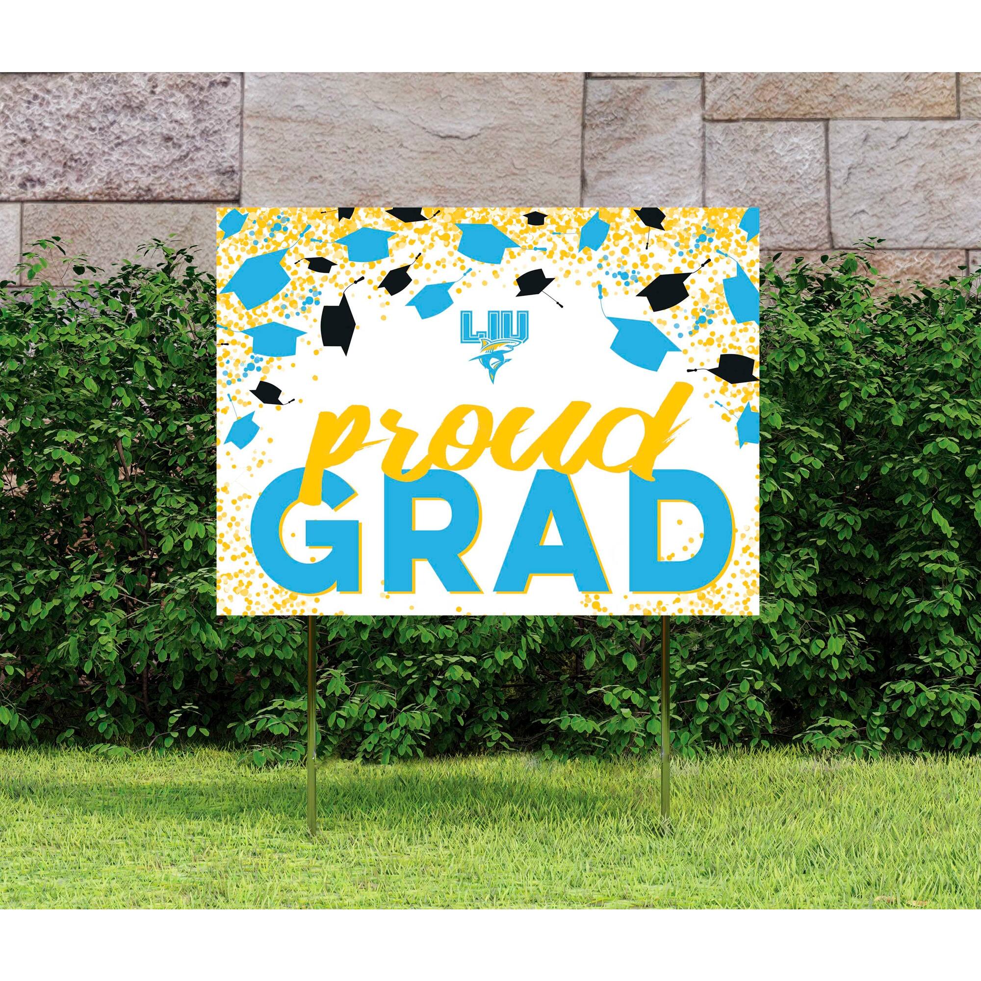 Jardine LIU Sharks 18" x 24" Proud Grad Yard Sign White 200047216 ...