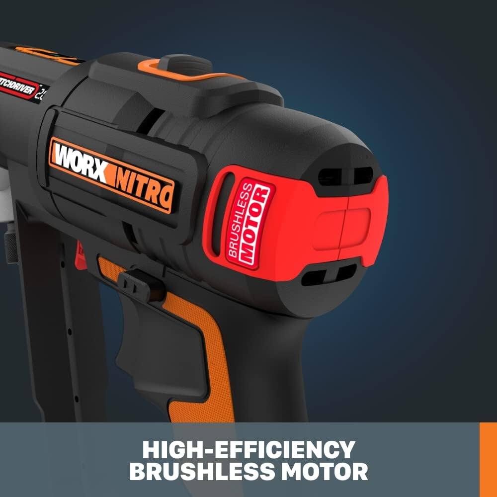 WORX Nitro 20V SwitchDriver 2 in 1 Brushless Cordless Drill/Driver ...