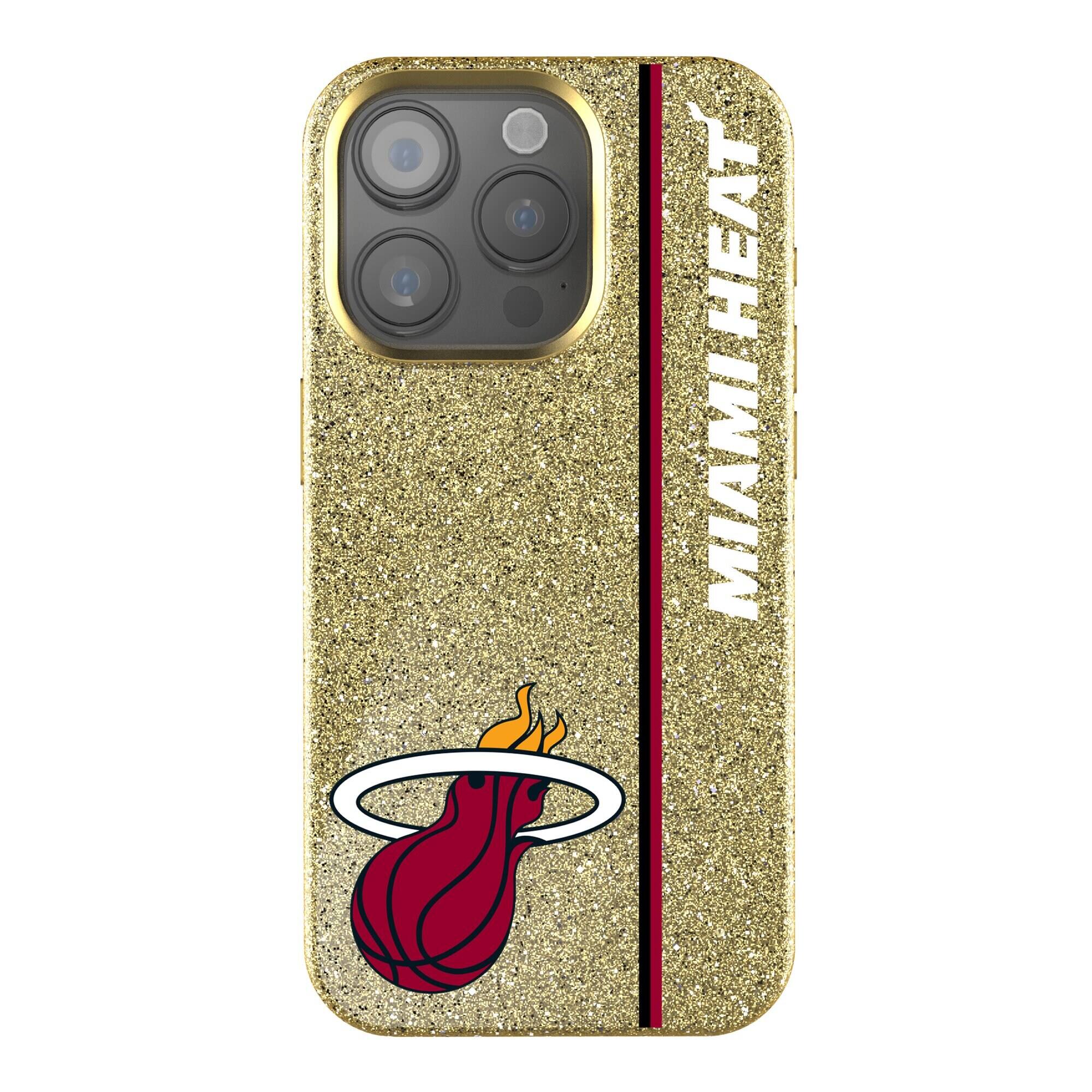 Keyscaper NBA Miami Heat Sidebar Bling iPhone Case 16 Gold 202143553 ...