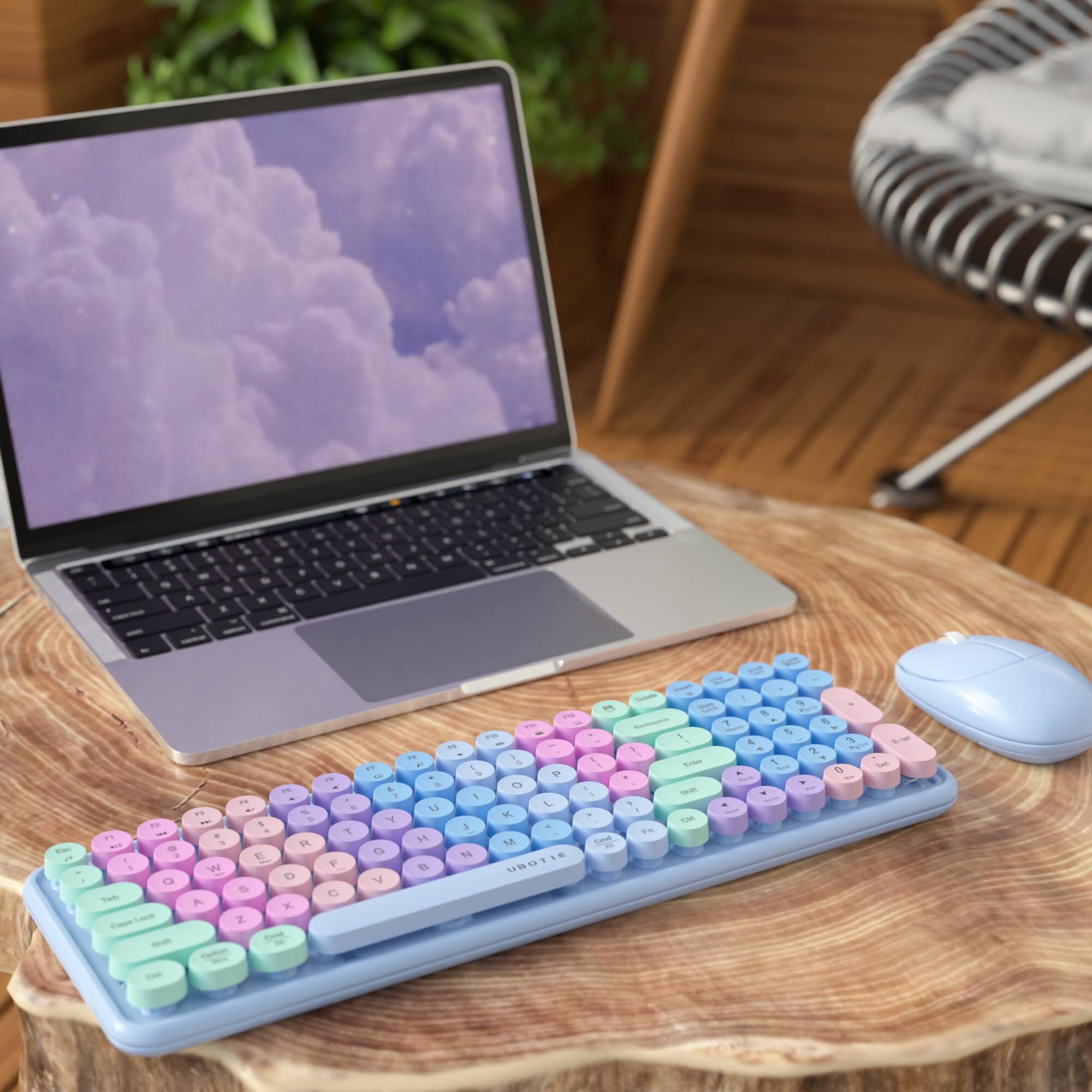 METALTON Keyboards And Mouse Combos Colorful Gradient Rainbow Colored ...