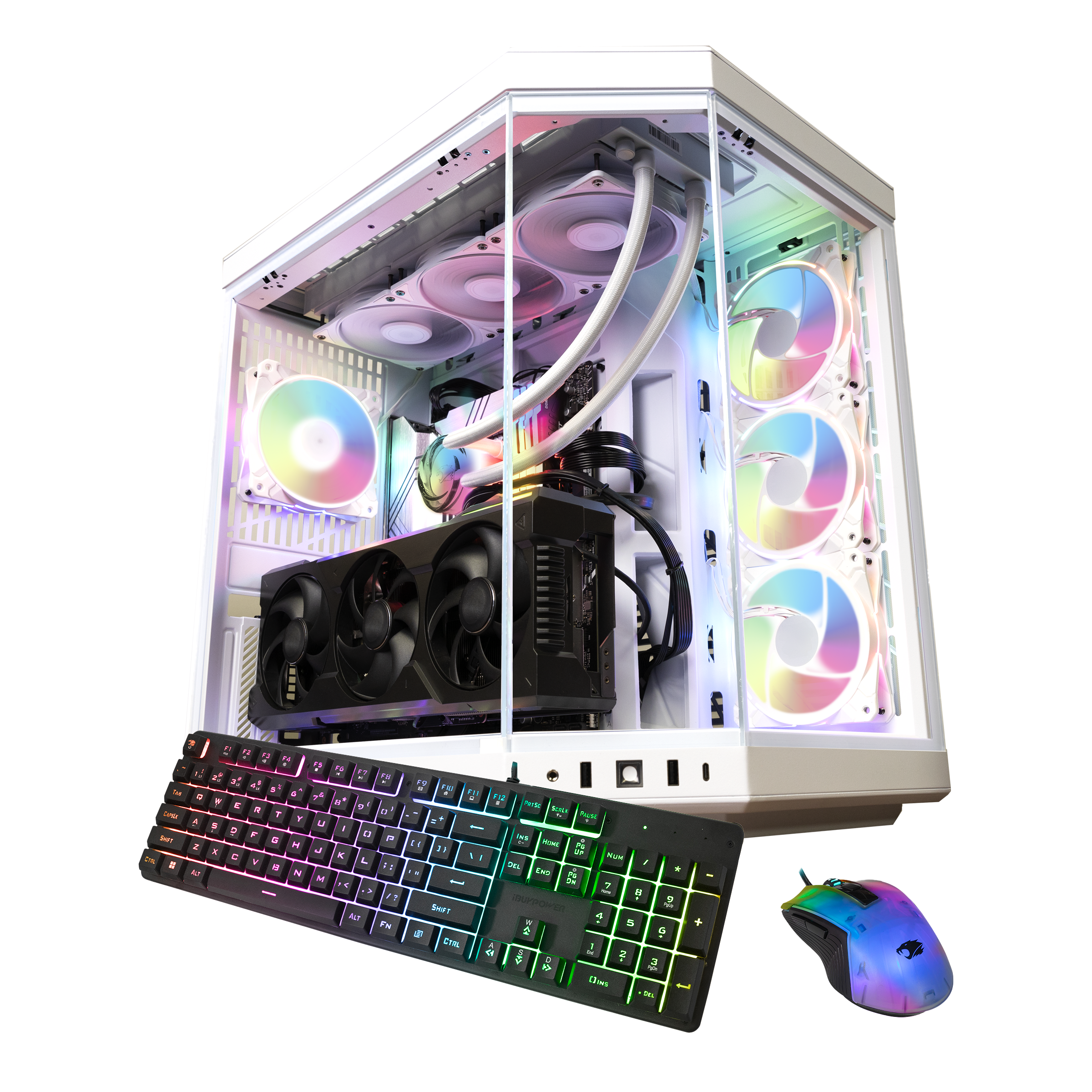 iBUYPOWER Y70 Gaming Desktop PC AMD Ryzen 9 9900X NVIDIA GeForce RTX ...