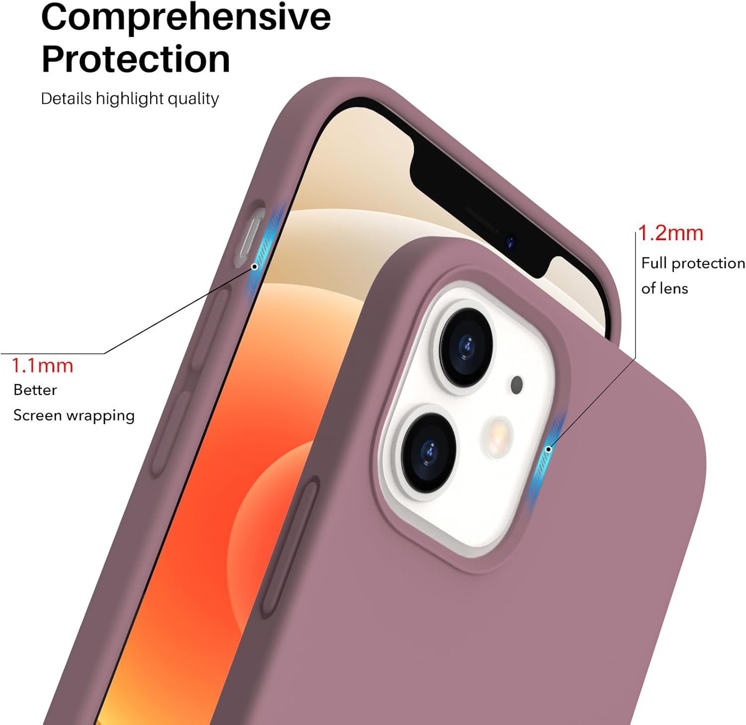 Ornarto Designed for iPhone 12 Case 6.1" and iPhone 12 Pro Case, Slim ...