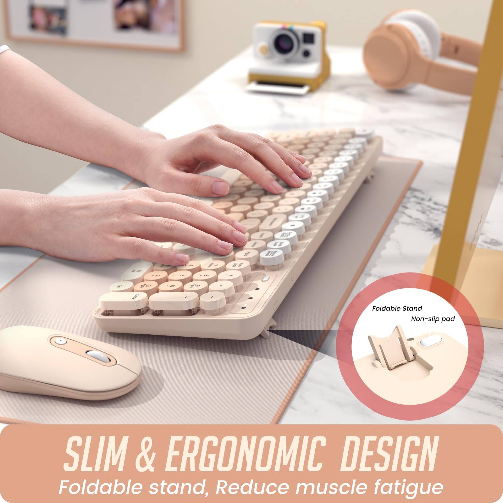 Pacoar Cade Wireless And Mouse Silent Combo Full sized Colorful ...