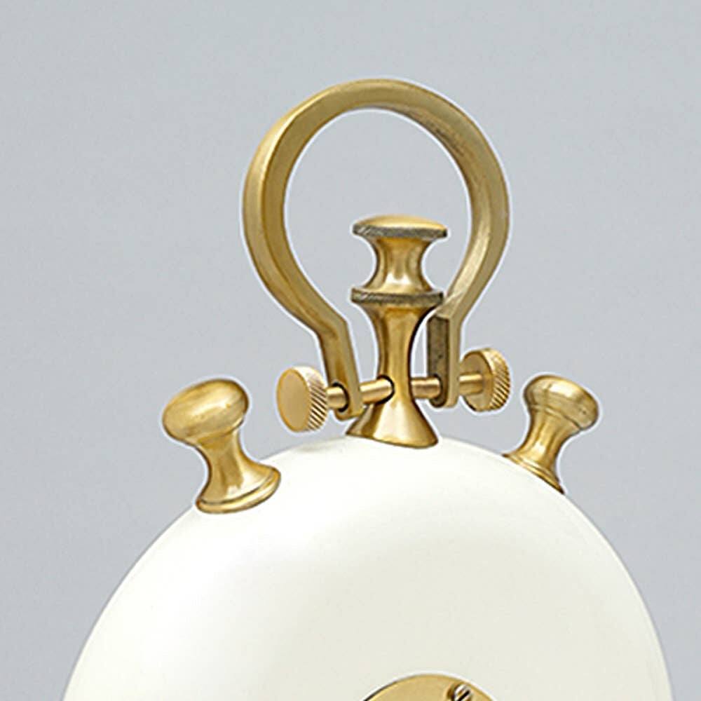 BreeBe White & Gold Accent Table Clock Aluminum Desk Clock 10x3x14 ...