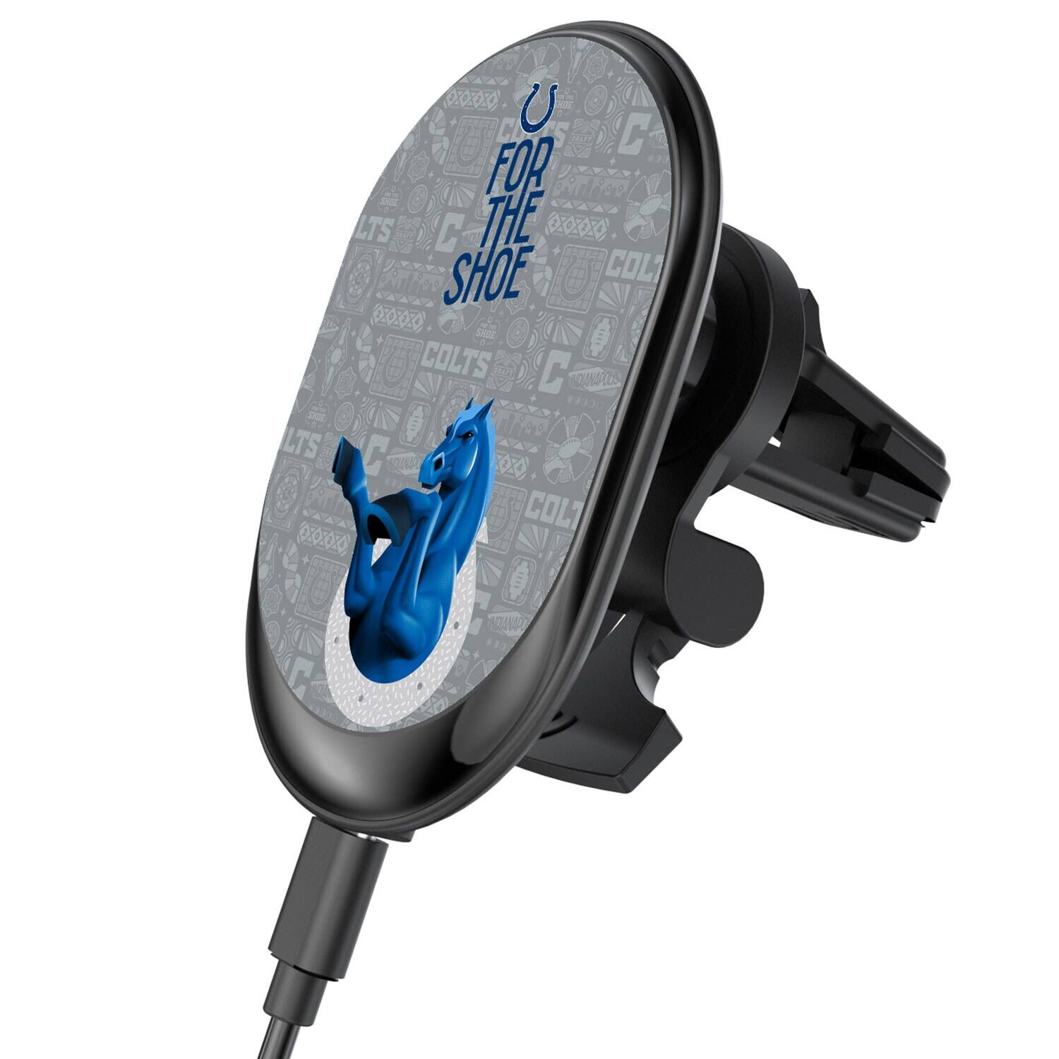 Keyscaper Black Indianapolis Colts Wireless Magnetic Car Charger Black ...