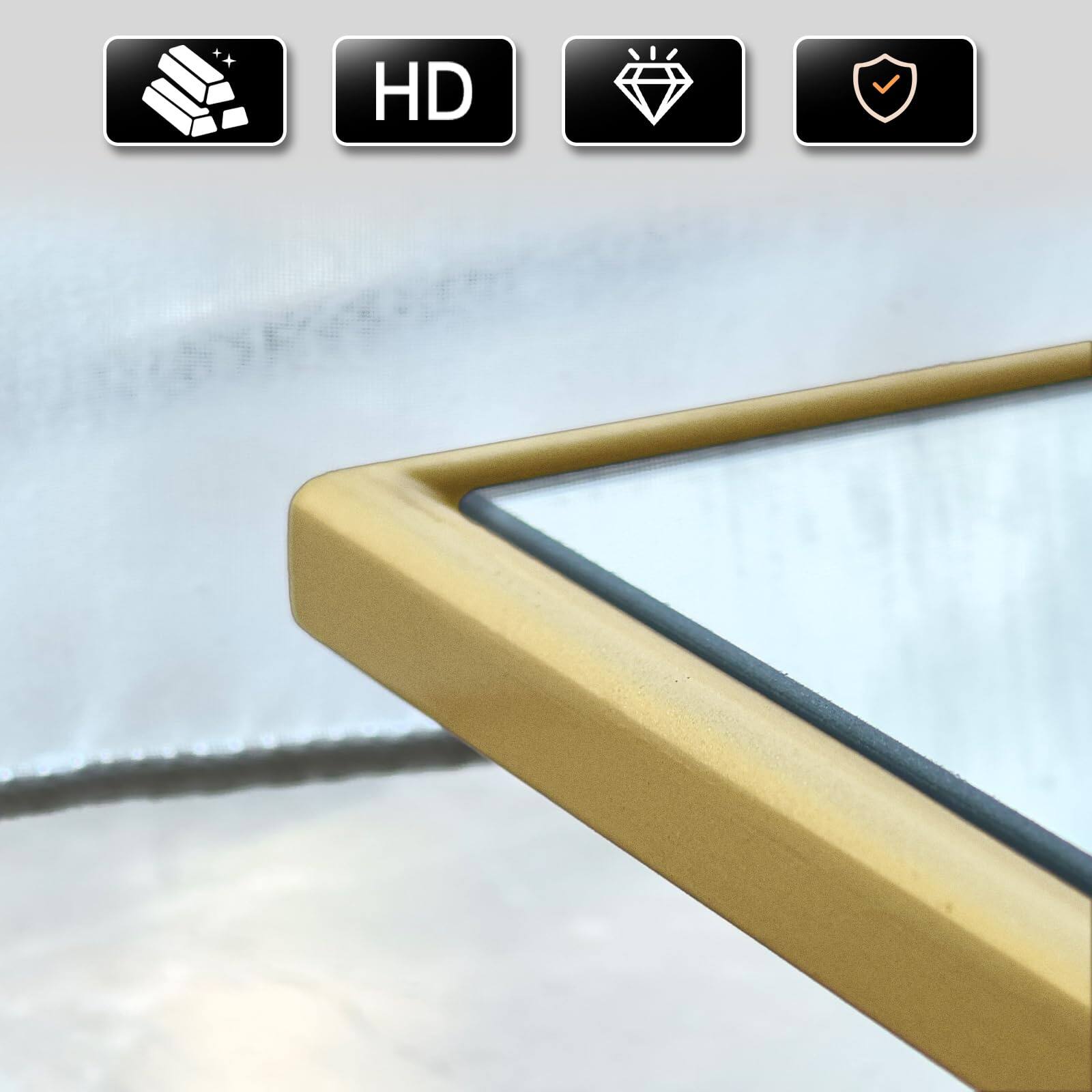 Comfort Essence Rectangular Mirrors 23 6"x47" Irregular Decorative ...