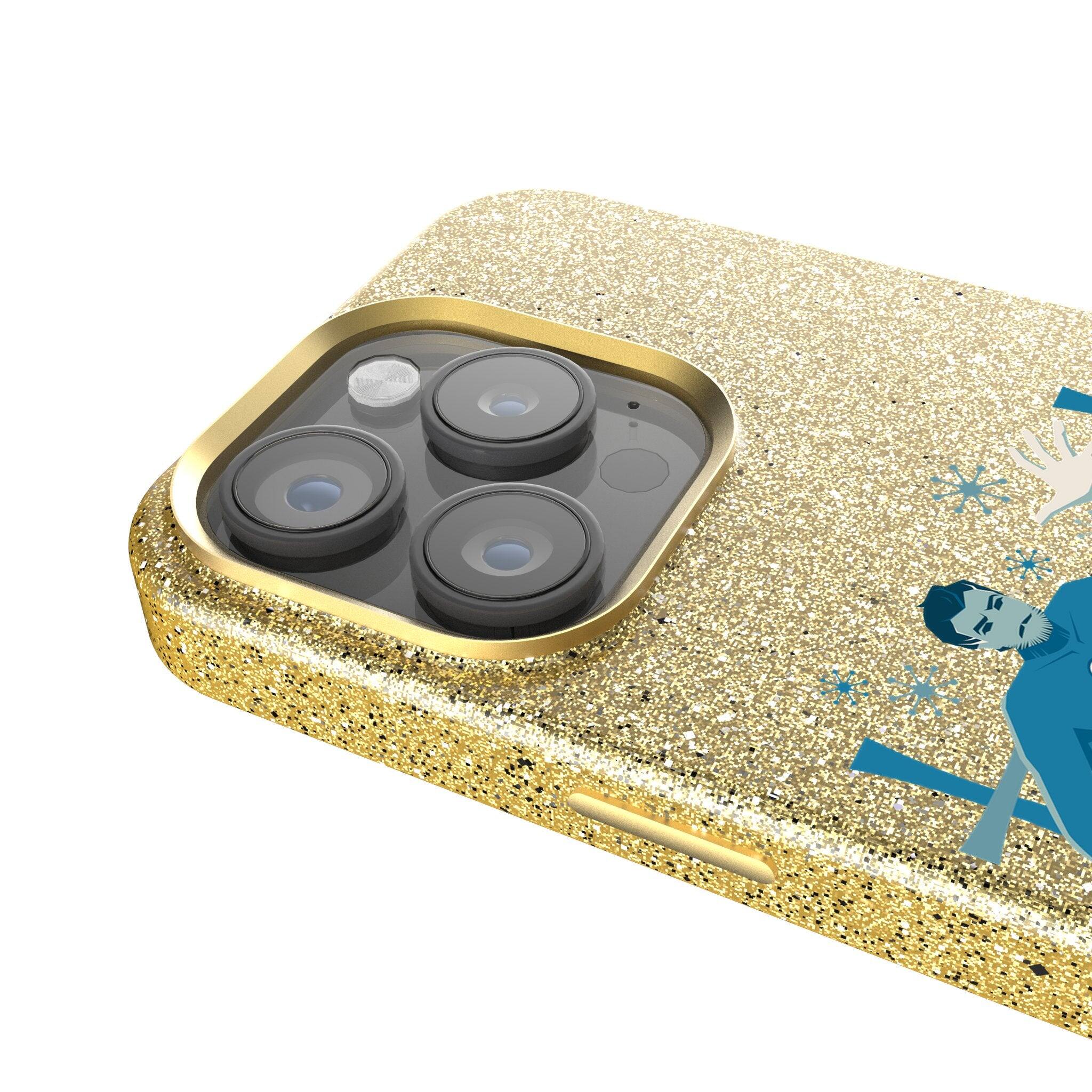 Keyscaper Marvel Badge Gold Bling Phone Case Apple iPhone 16 Pro Mister ...