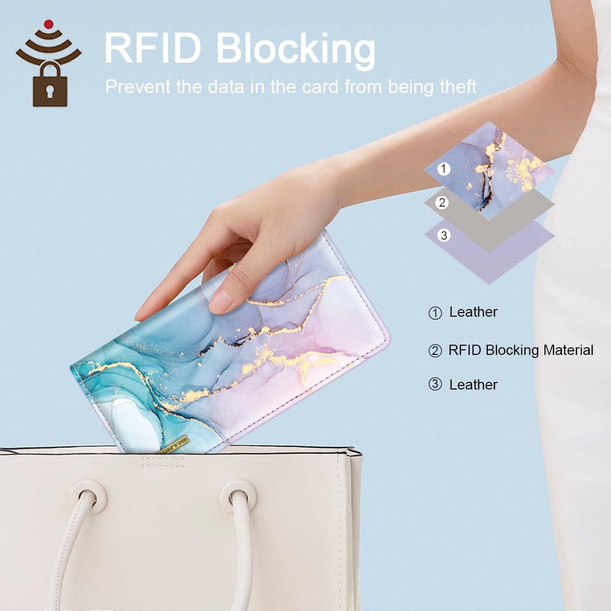 Jadie Link Ultra Slim Womens Wallet Minimalist Thin Long Leather Bifold ...