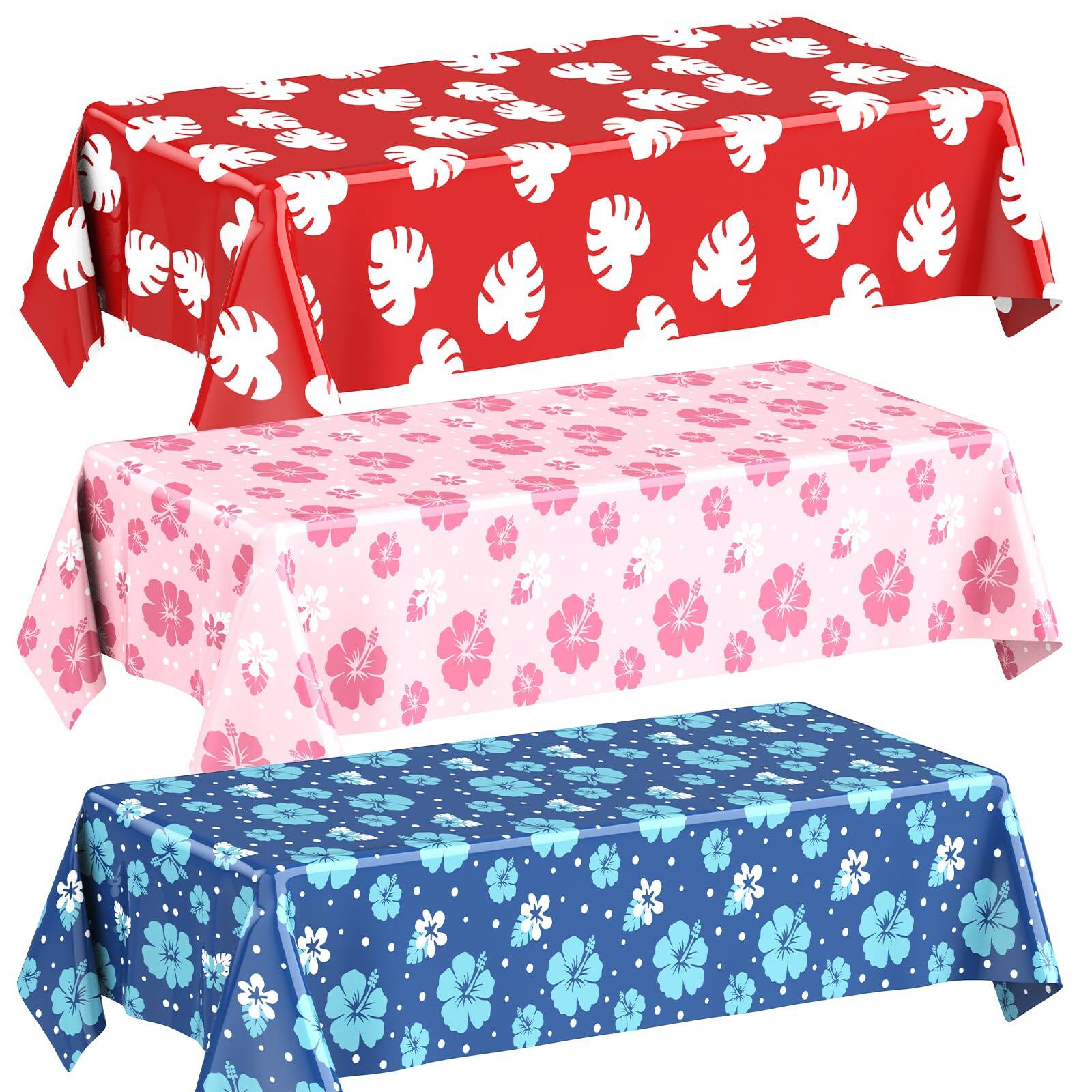 Dapper Styles 2 Sheets Hawaii Hibiscus Tablecloth Tropical Luau Table ...