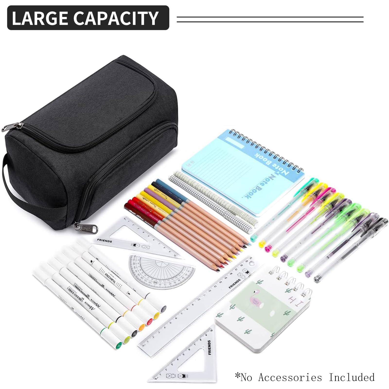 Paradigms Interiors Large Capacity Pencil Case Organizer functional ...