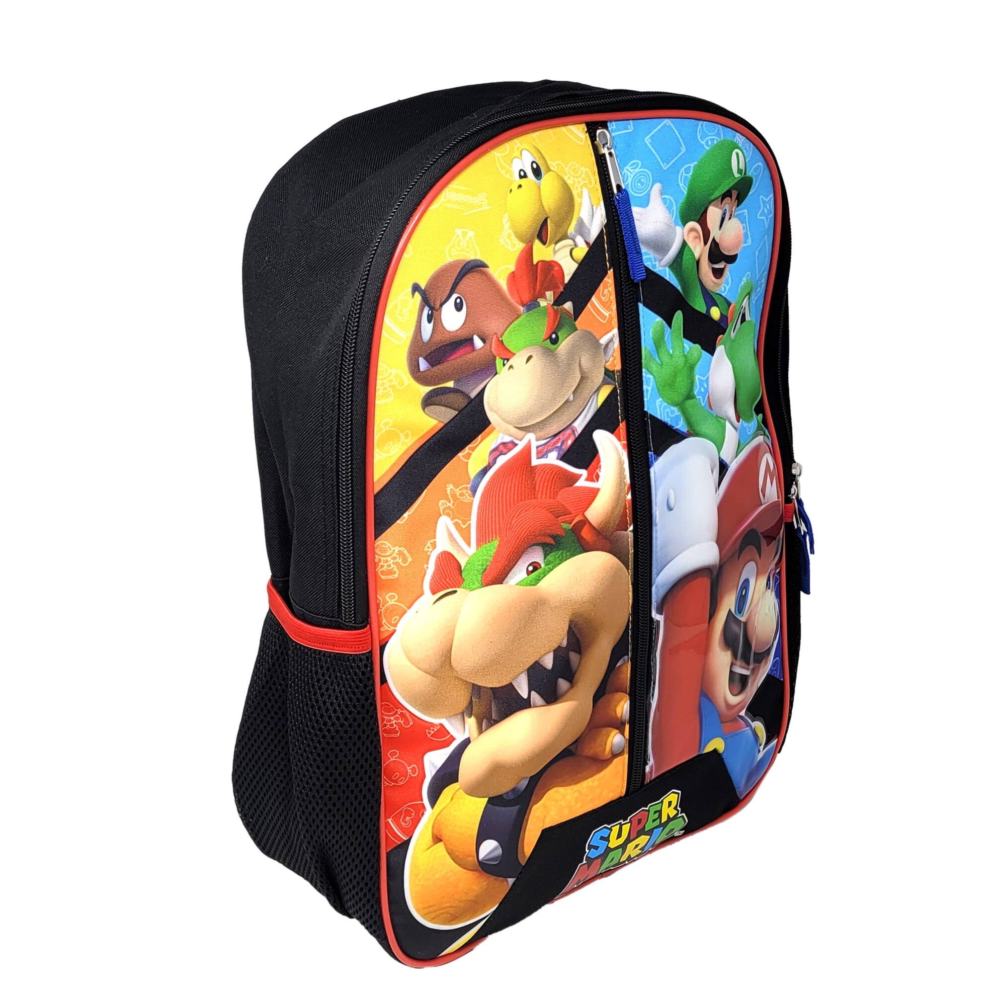 UPD Nintendo Super Mario Bros 16" Polyester School Backpack with Front ...
