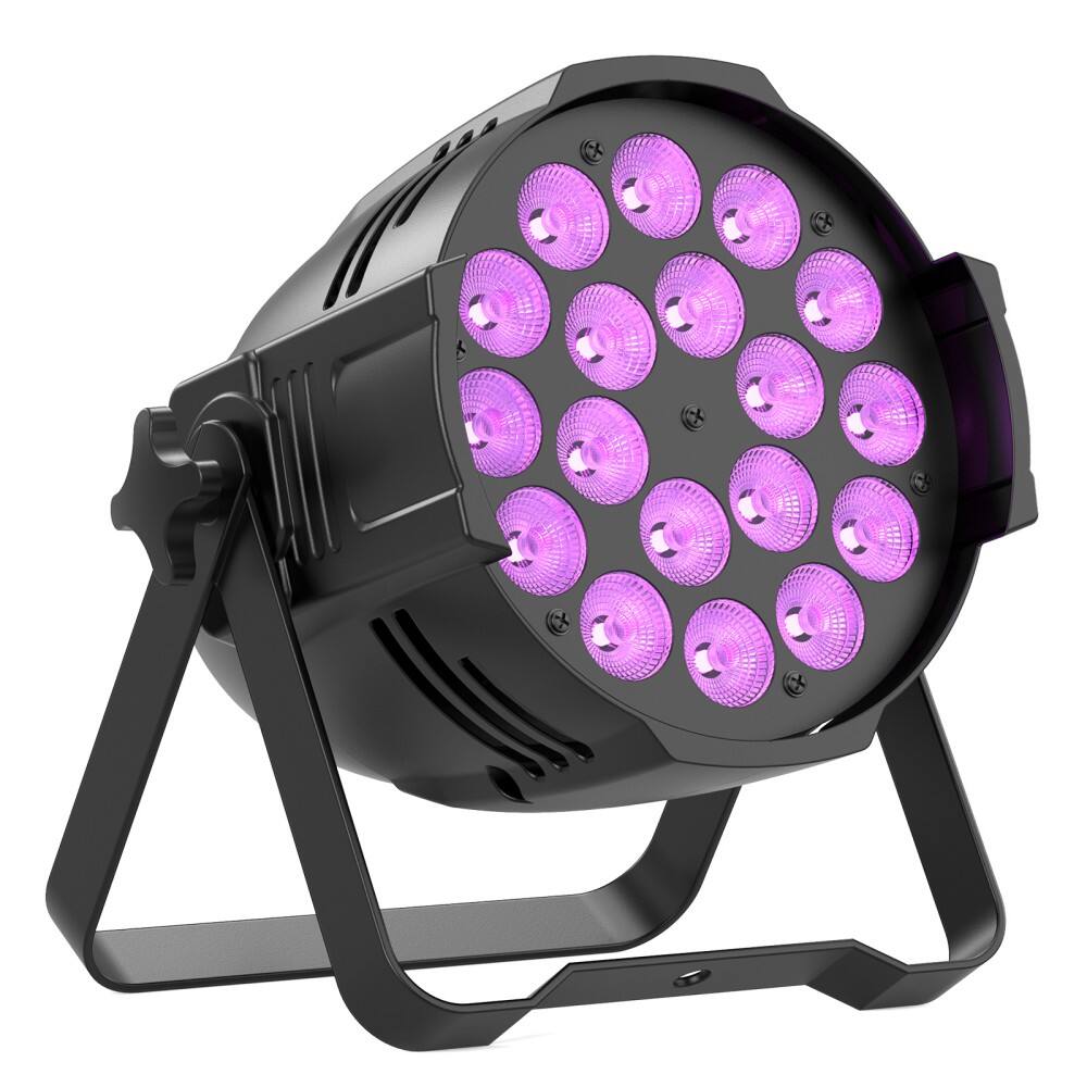 UKing 18PCS*8W 4 in 1 LEDs Stage Light DMX 512 Vocie Control RGBW ...