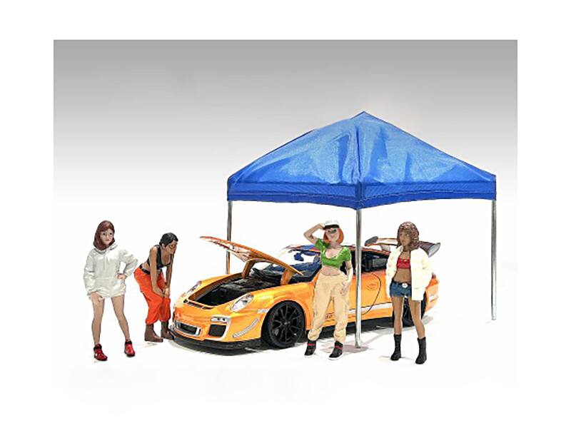 "Hip Hop Girls" 4 Piece Figure Set for 1/24 Scale Models by American ...