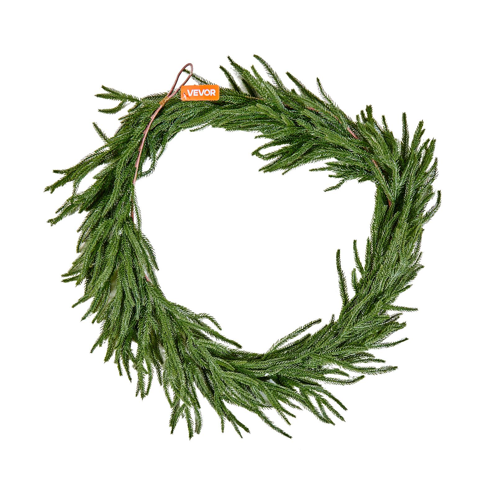 VEVOR Christmas Garland, 6 FT Realistic Norfolk Pine Garland, Evergreen ...