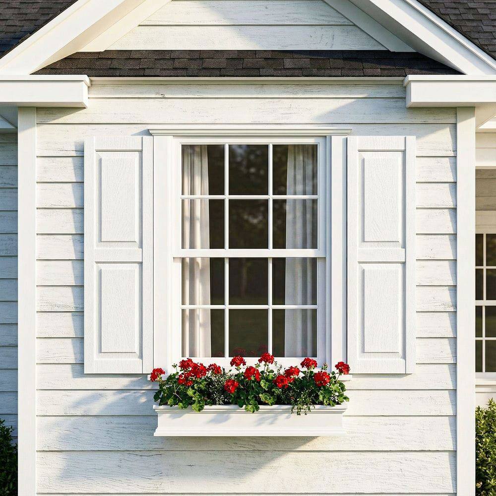 Kadyn All Weather Square Faux Window Panel Decor, Durable Architectural ...